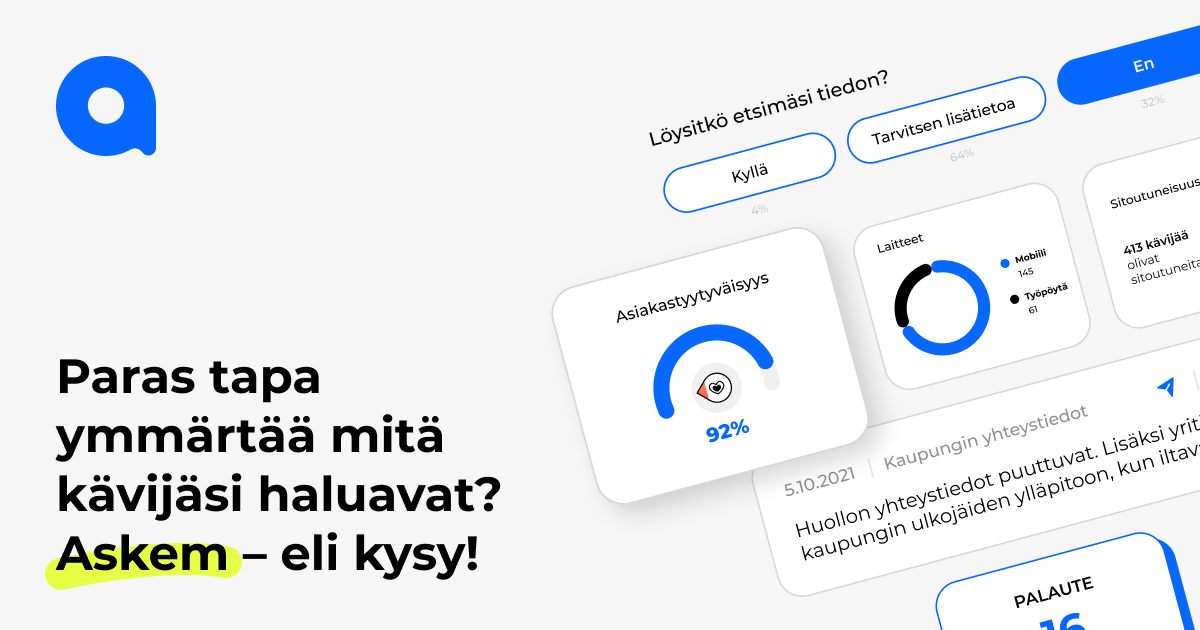 Askem - työkalu verkkosivupalautteen keräämiseen